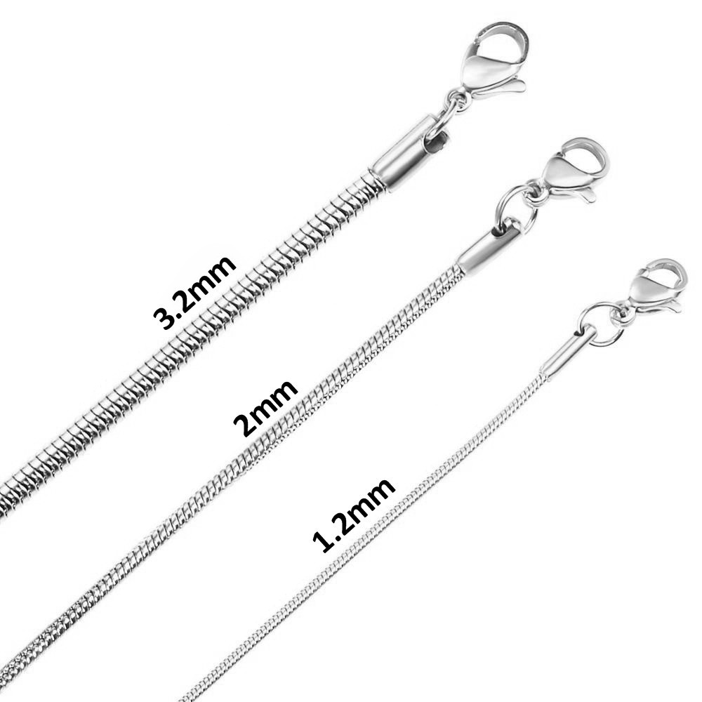 Fako Bijoux® - Ketting - Slang Schakel - Snake Chain - RVS - Stainless ...