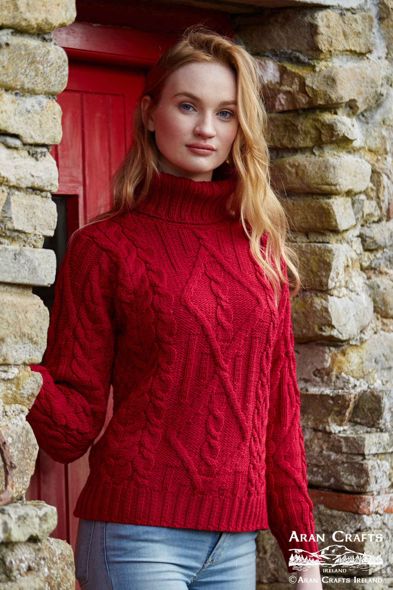 Pull col roulé en laine irlandaise inch R2080 - Le Grenier du Lin