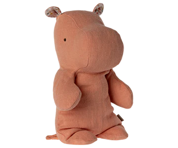 Hippo en lin abricot safari friends - Le Grenier du Lin