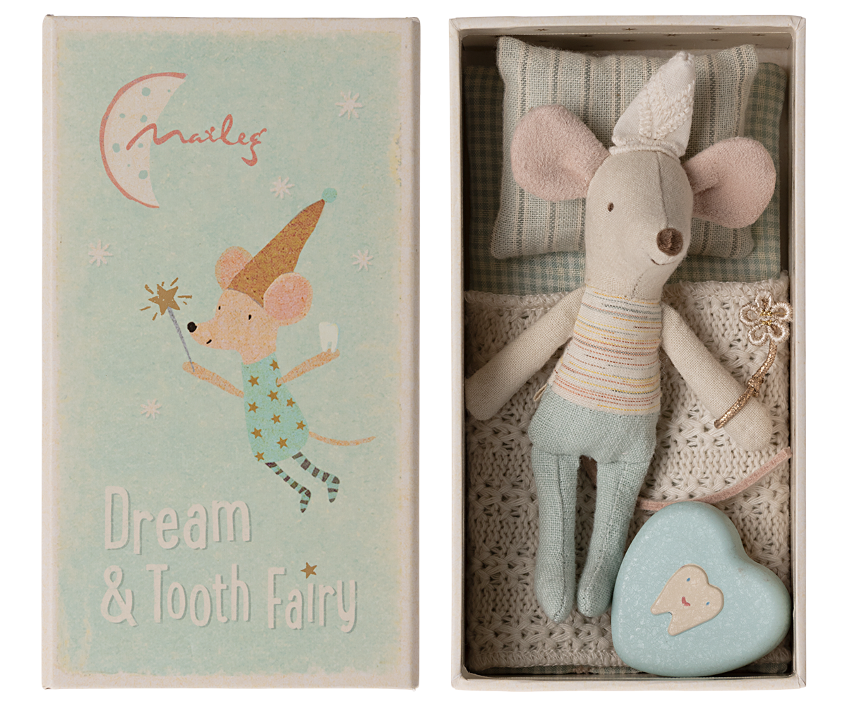 Tooth fairy mouse in its box - Le Grenier du Lin