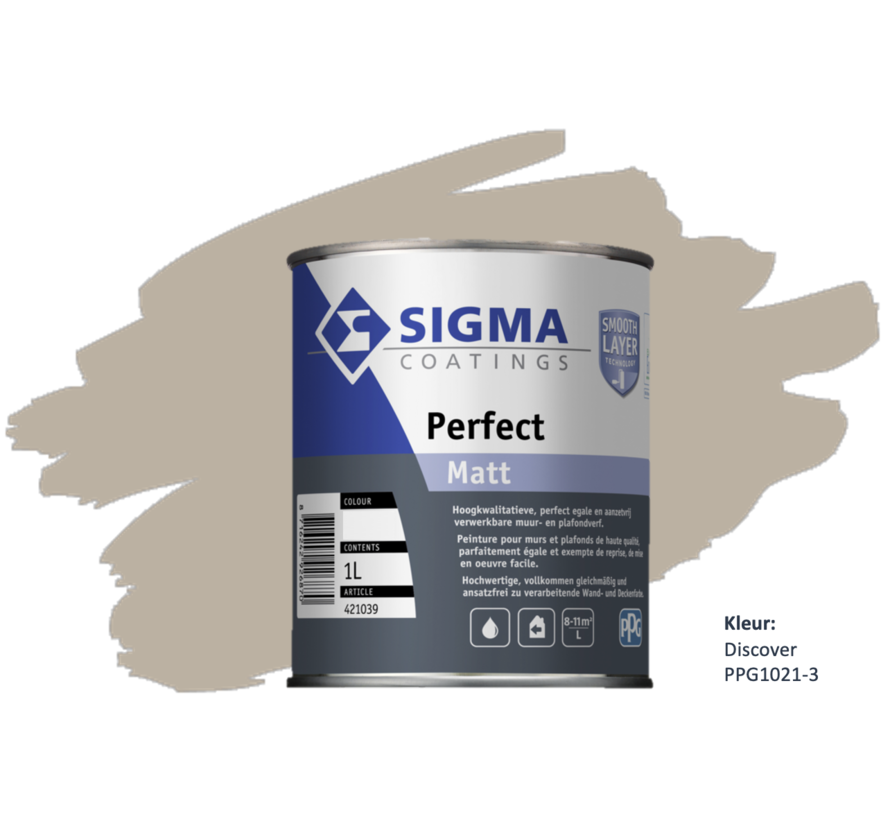 Sigma Perfect Matt in de kleur PPG1021-3 Discover - Decoprof.nl