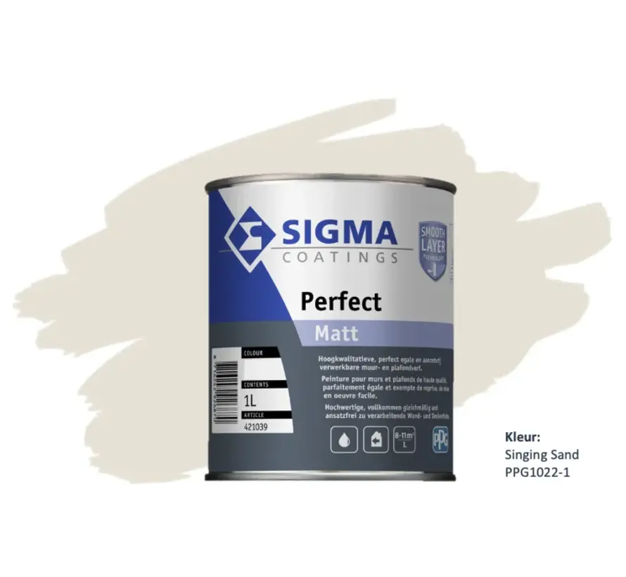 Sigma Perfect Matt in de kleur PPG1022-1 Singing Sand - Decoprof.nl