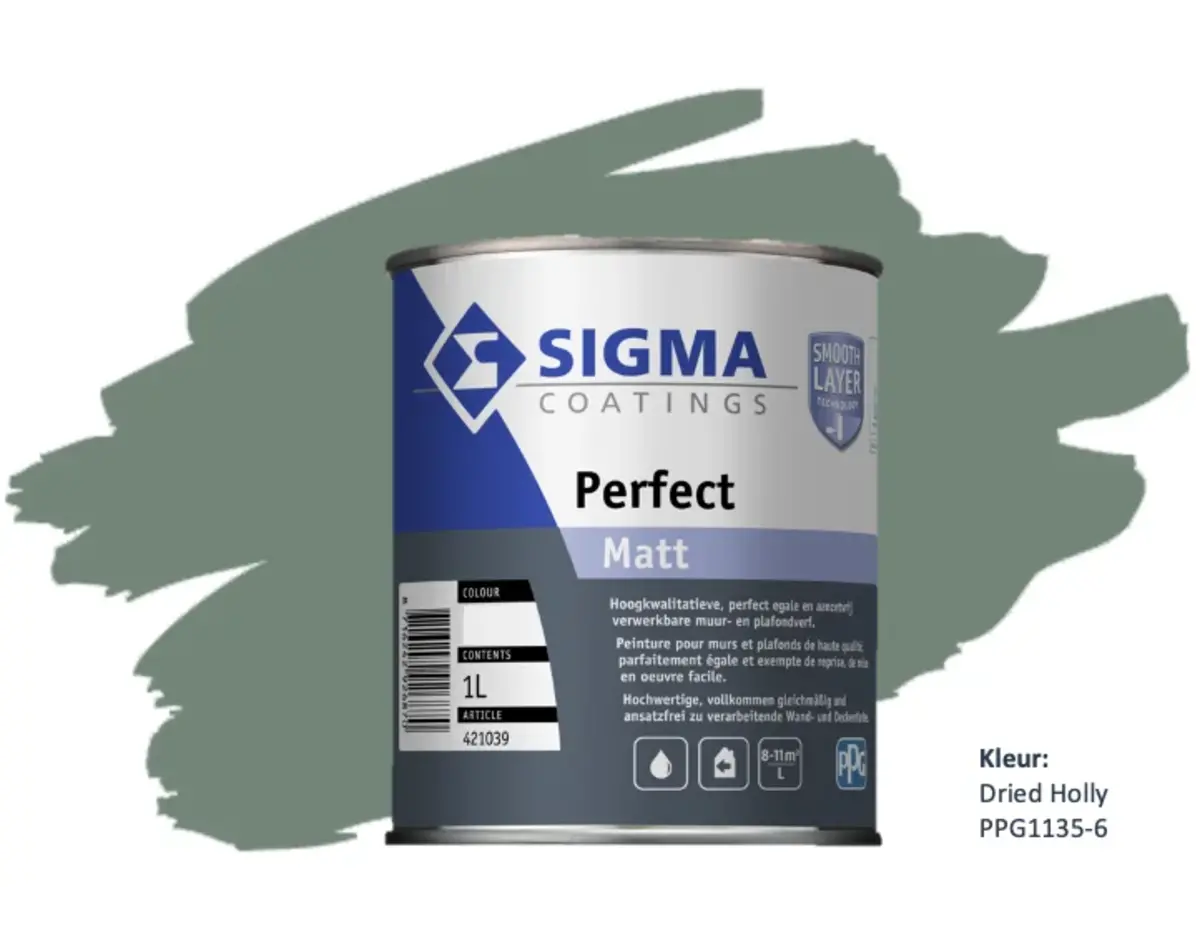 Sigma Perfect Matt in de kleur PPG1135-6 Dried Holly - Decoprof.nl