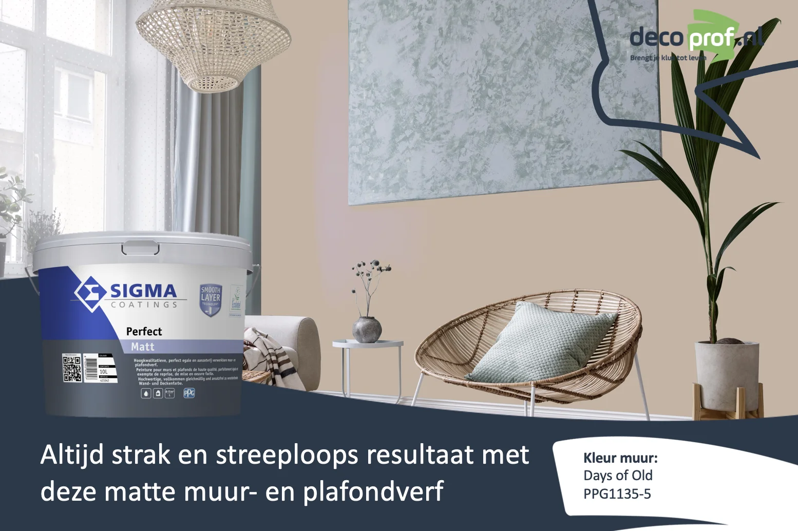 Sigma Perfect Matt in de kleur PPG1021-3 Discover - Decoprof.nl