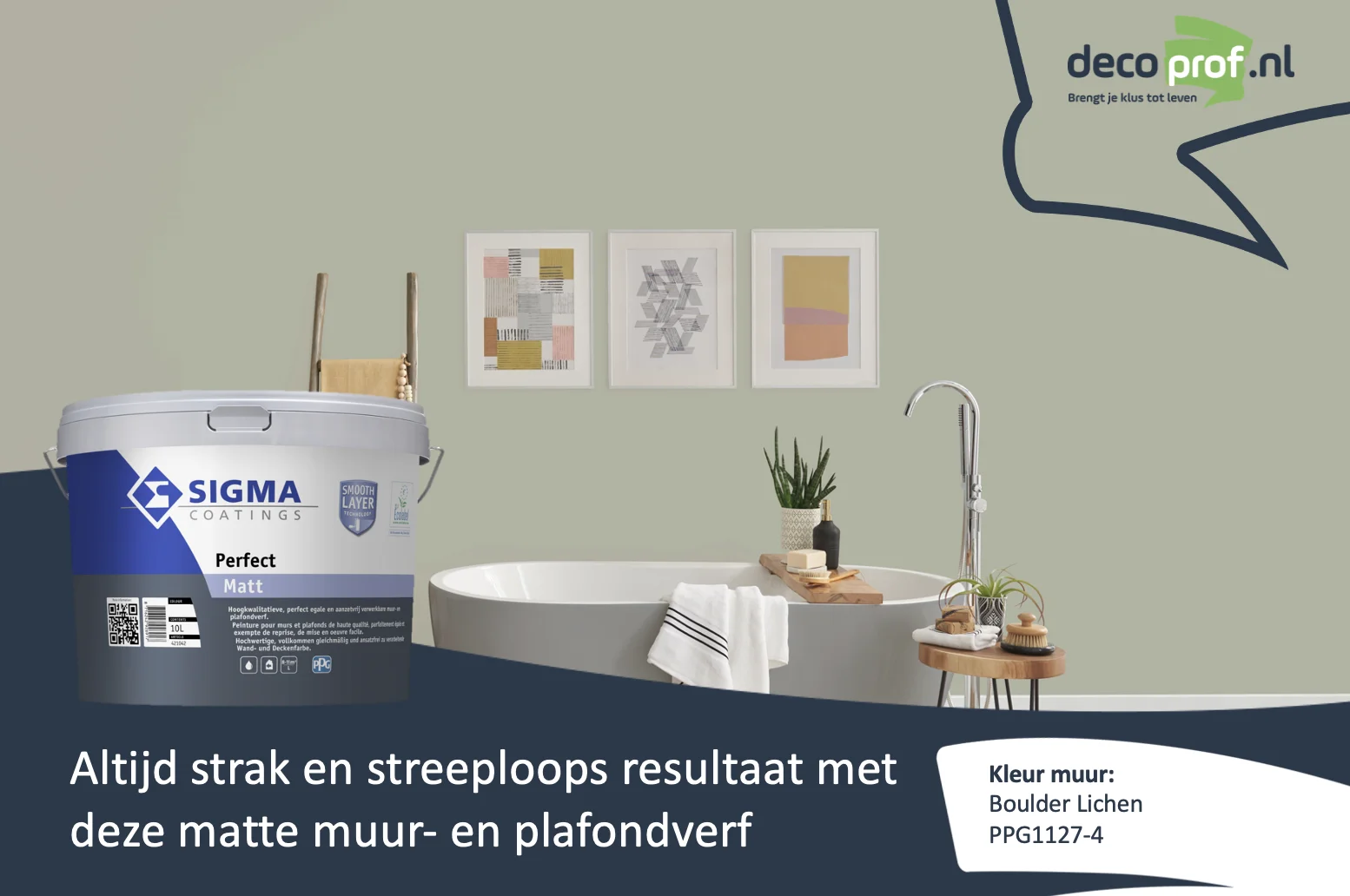 Sigma Perfect Matt in de kleur PPG1127-4 Boulder Lichen - Decoprof.nl