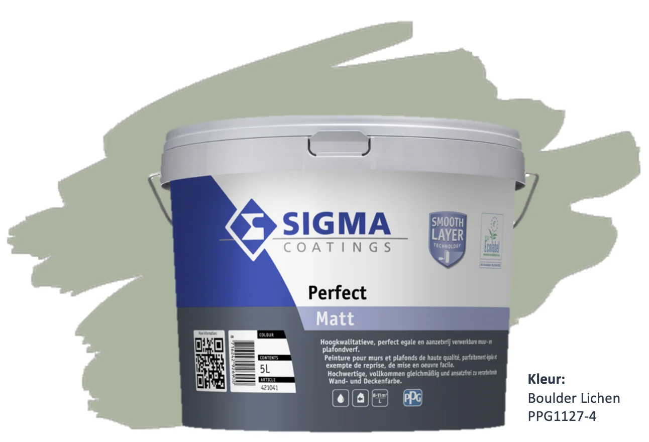 Sigma Perfect Matt in de kleur PPG1127-4 Boulder Lichen - Decoprof.nl
