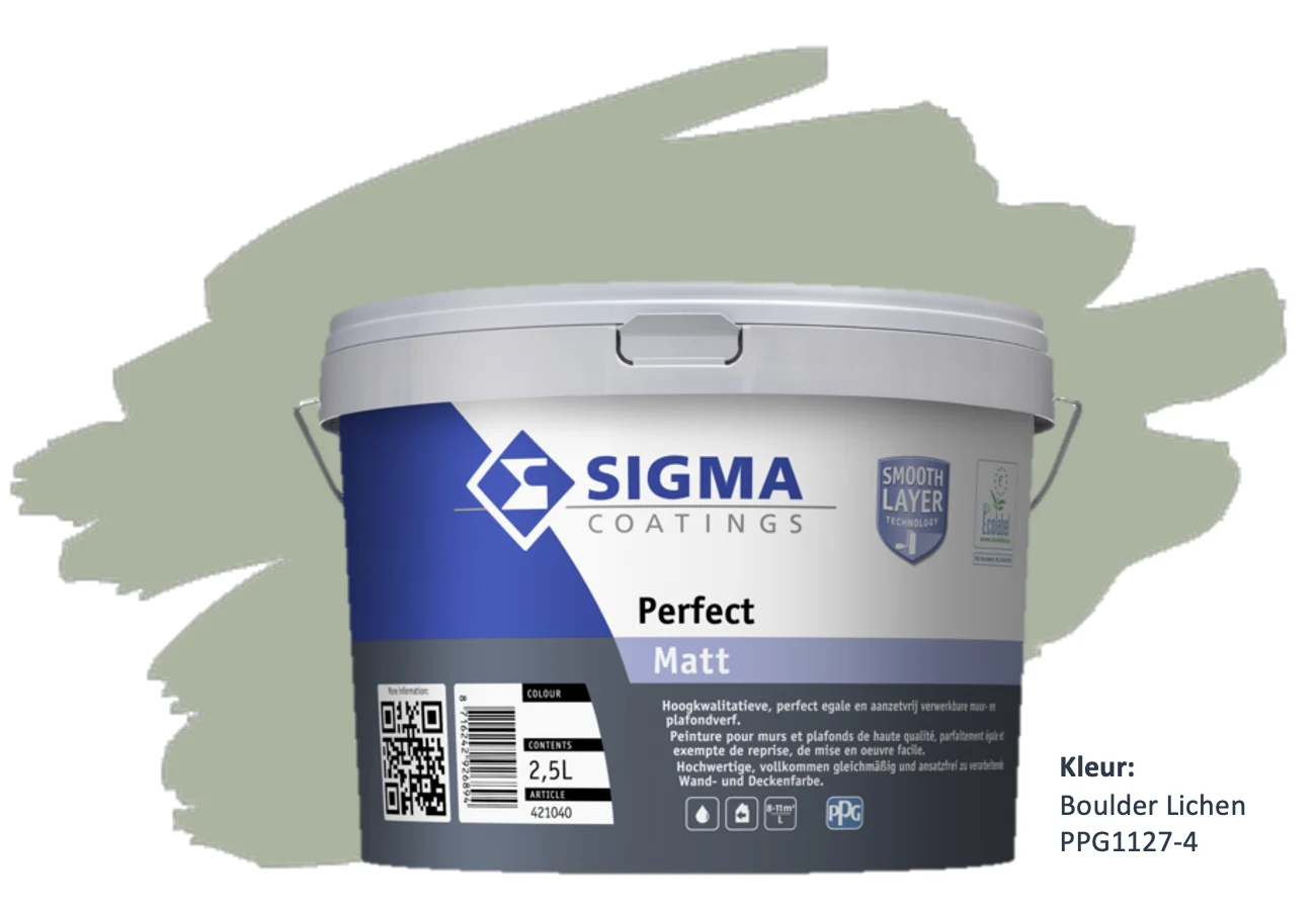 Sigma Perfect Matt in de kleur PPG1127-4 Boulder Lichen - Decoprof.nl