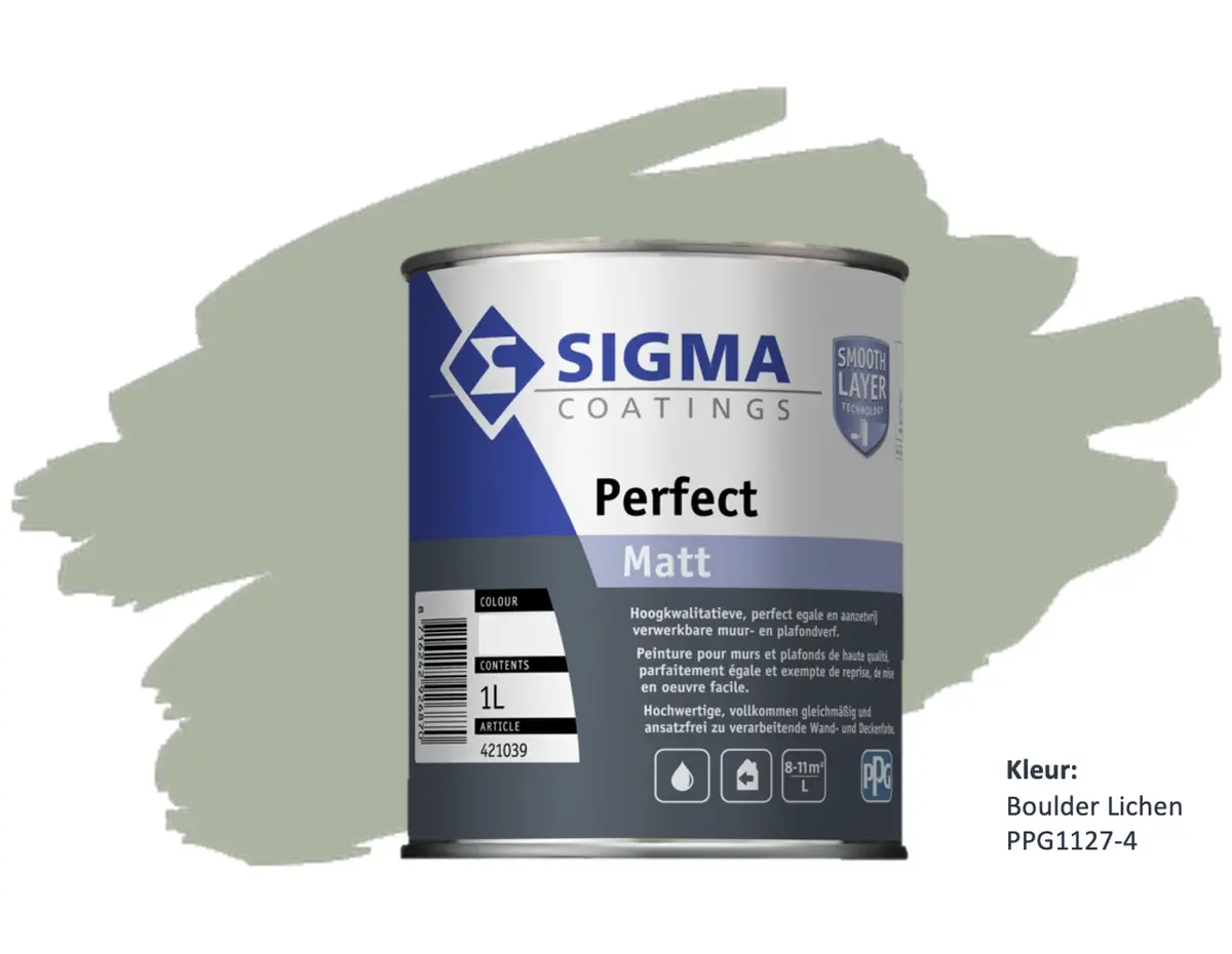 Sigma Perfect Matt in de kleur PPG1127-4 Boulder Lichen - Decoprof.nl