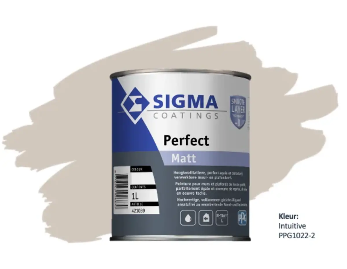 Sigma Perfect Matt in de kleur PPG1022-2 Intuitive - Decoprof.nl