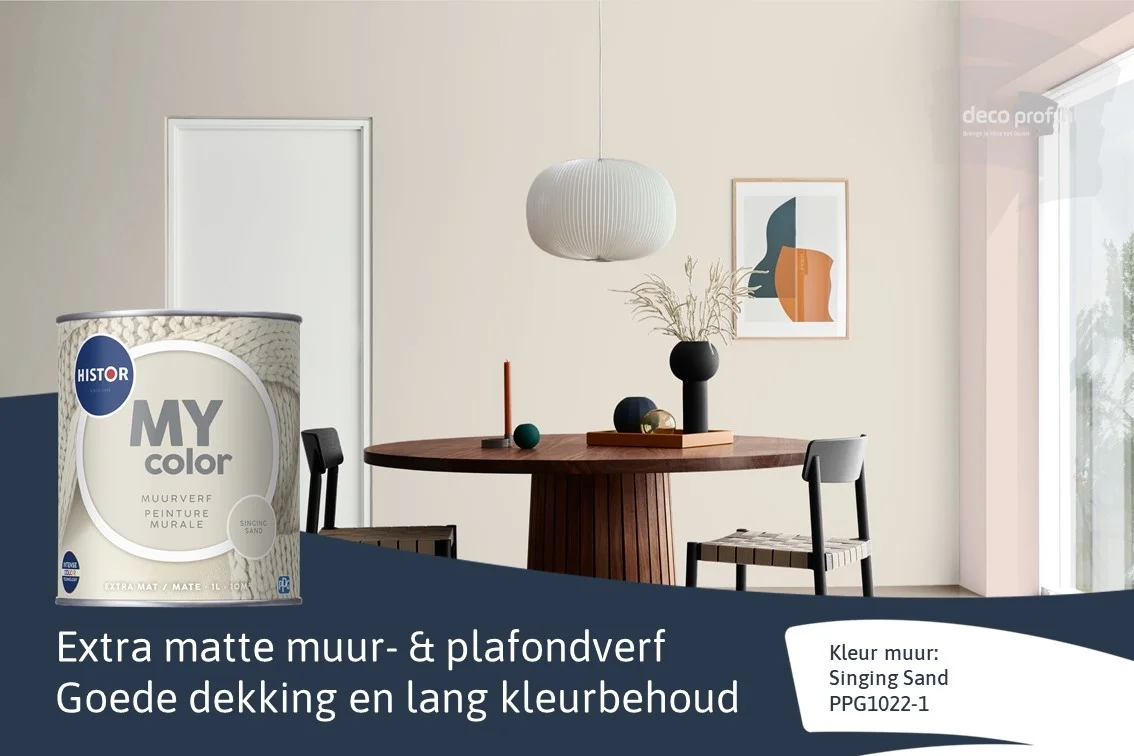 Histor My Color Muurverf Extra Mat Singing Sand bestellen? - Decoprof.nl