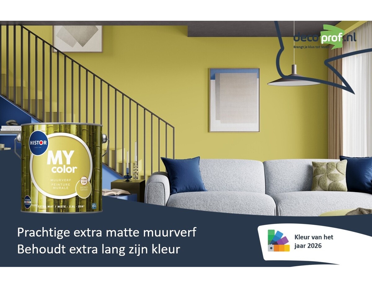 Histor My Color Muurverf Extra Mat Secret Safari Bestellen? - Decoprof.nl