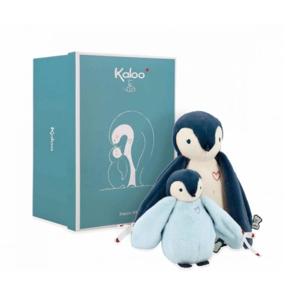 Set van 2 blauwe pinguïn knuffels - Kaloo - Hopono