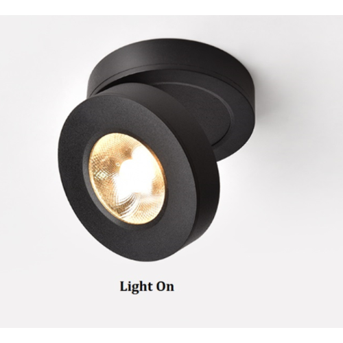 Spot LED saillie extra plat 7W blanc ou noir inclinable