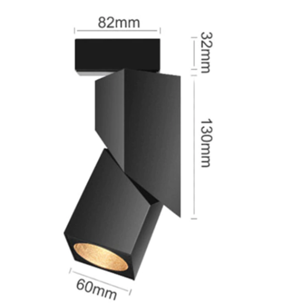 Verlichting rail spot 7W LED wit of zwart - Ledspot-planet