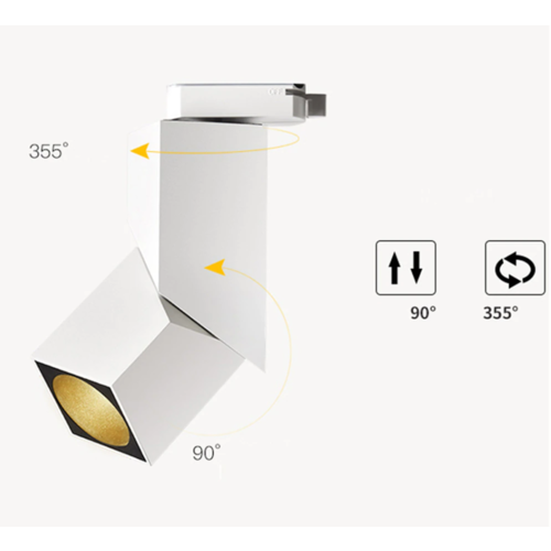Verlichting rail spot 7W LED wit of zwart - Ledspot-planet
