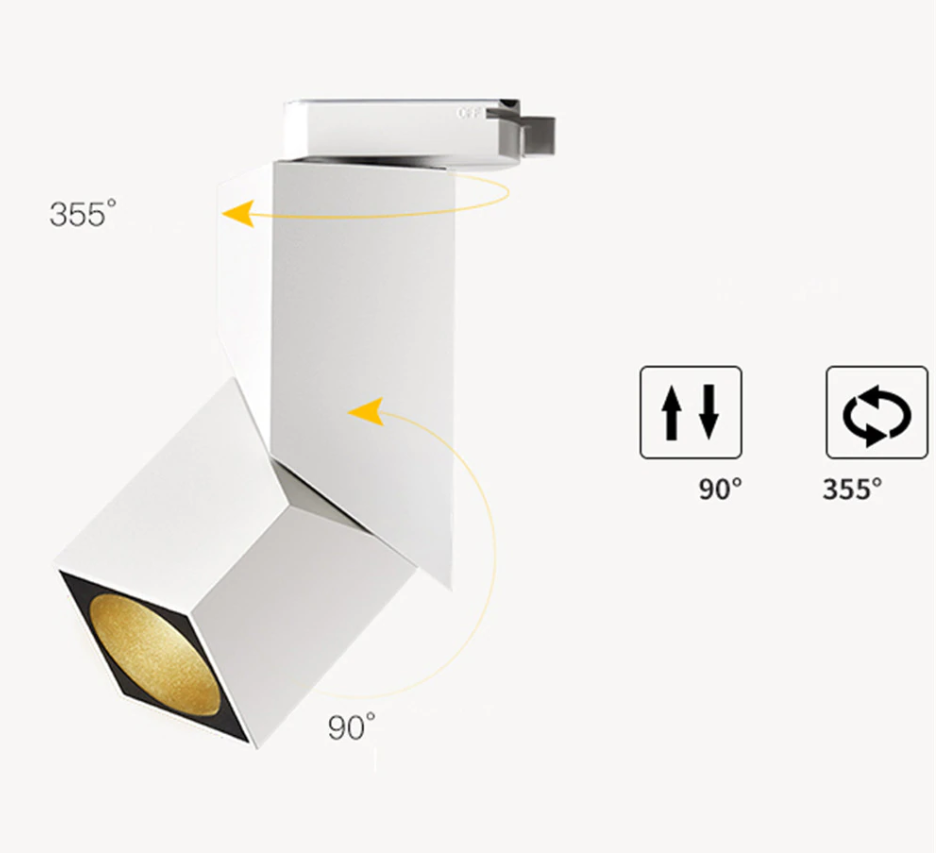 Plafondrail lamp 12W LED wit of zwart - Ledspot-planet