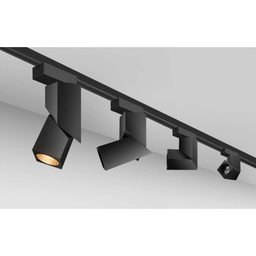 Plafondrail lamp 12W LED wit of zwart - Ledspot-planet