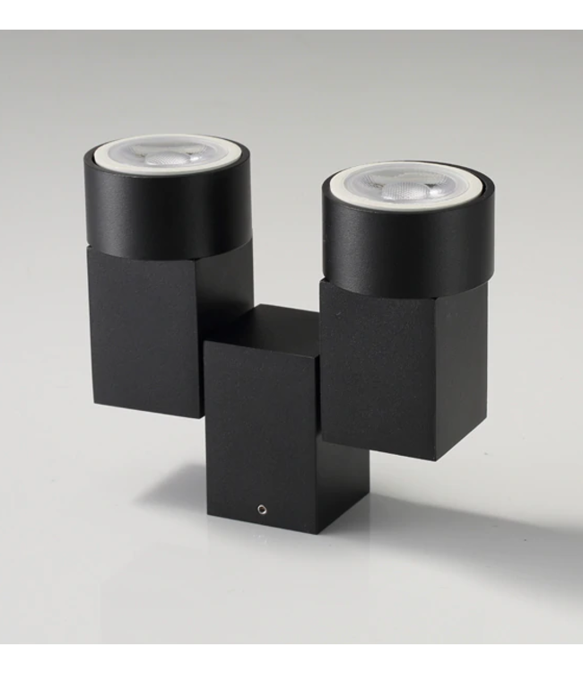 Double spot LED GU10 blanc ou noir orientable 2x5W - Ledspot-planet