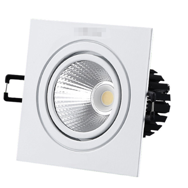 Inbouwspot gatmaat 110mm 12W LED dimbaar vierkant wit - Ledspot-planet