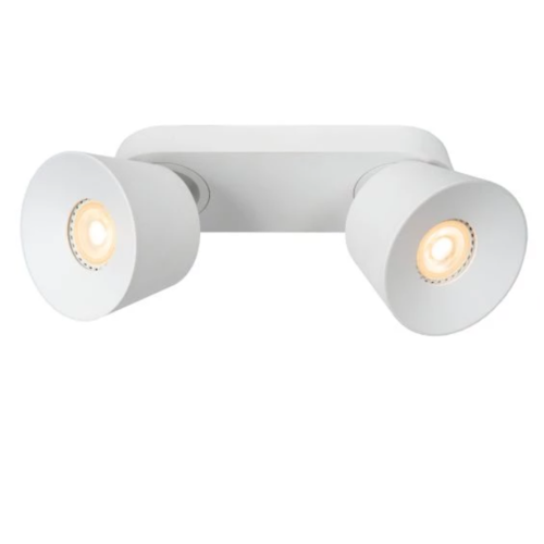 Opbouwspot dubbel wit of zwart 2xGU10 richtbaar - Ledspot-planet