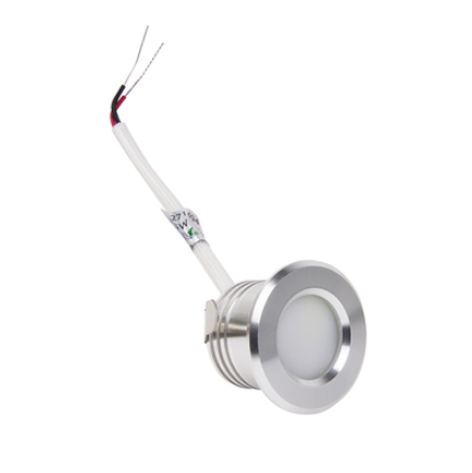 Mini spot LED encastrable 220V IP44 1,5W dimmable gris diamètre 37mm ...