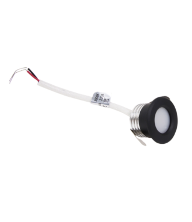 Mini downlight LED 230V zwart 3,4W IP44 dimbaar zaagmaat 30mm - Ledspot ...