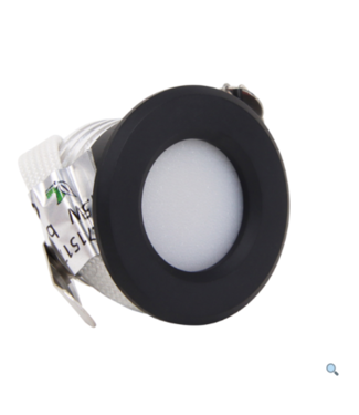 Mini downlight LED 230V zwart 1,5W IP44 dimbaar zaagmaat 30mm - Ledspot ...