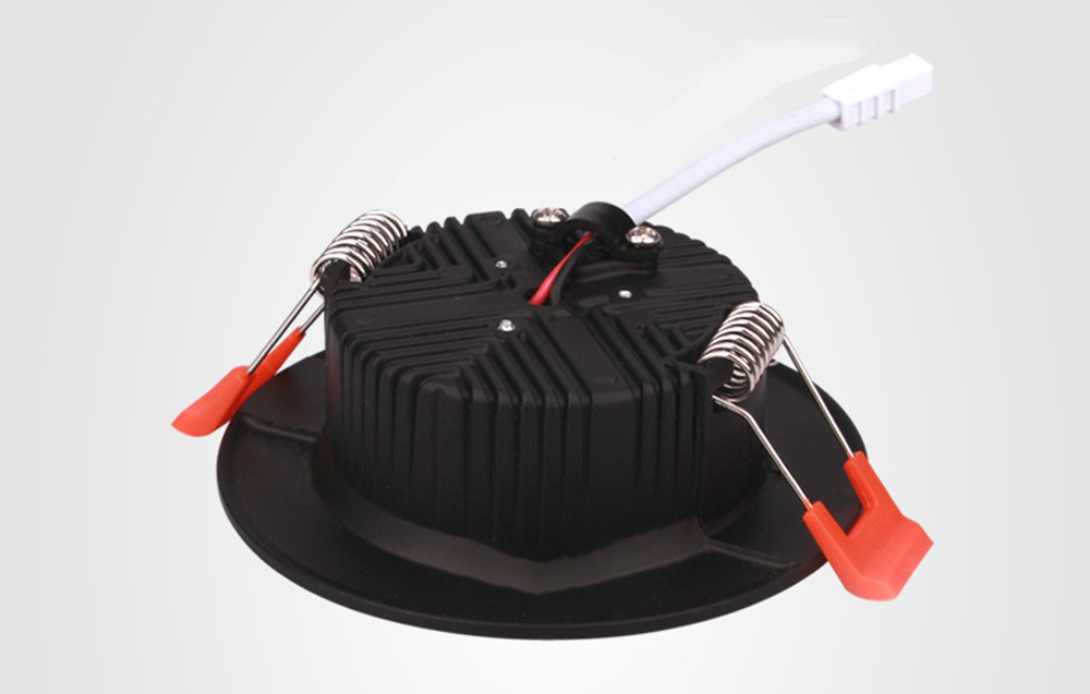 Inbouwspot boorgat 50mm zwart LED 5W lage inbouwdiepte 220V dimbaar ...