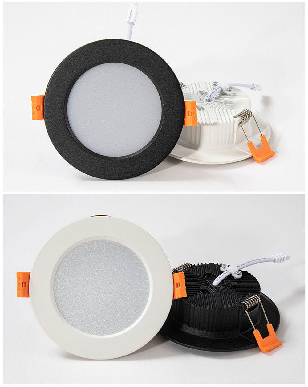 Inbouwspot boorgat 50mm zwart LED 5W lage inbouwdiepte 220V dimbaar ...