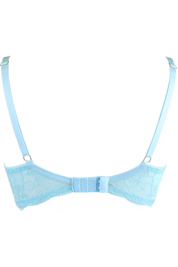 Sexy Lichtblauwe Doorzichtige Beugelbeha - ook bijpassende string ...