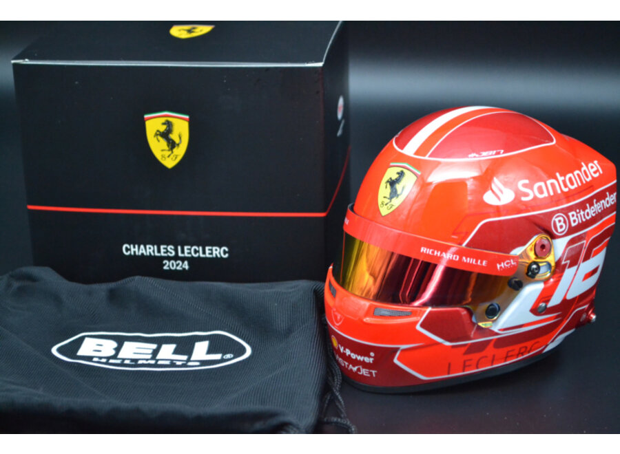 Charles Leclerc Scuderia Ferrari mini helmet 2024 season 1:2 - The ...