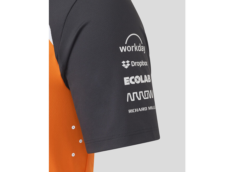 Mclaren Teamline Norris Dames Polo Oranje 2025 THE RACING STORES Mclaren Teamline Norris Dames Polo Oranje 2025 THE RACING STORES