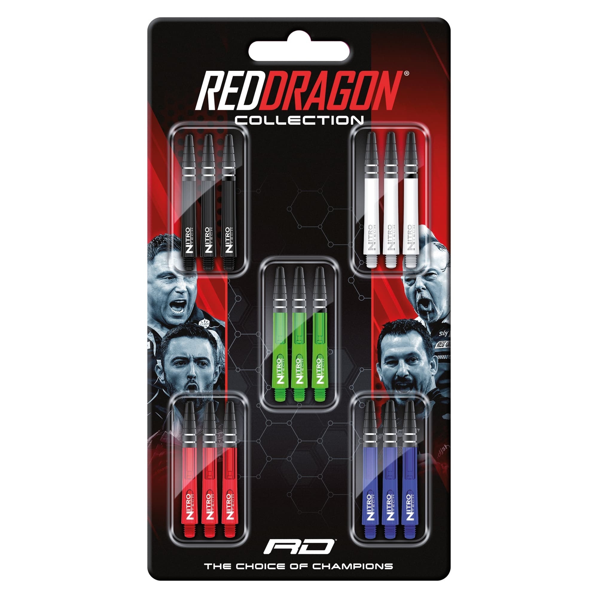 Násadky Red Dragon Nitrotech Collection - Dartshopper.cz