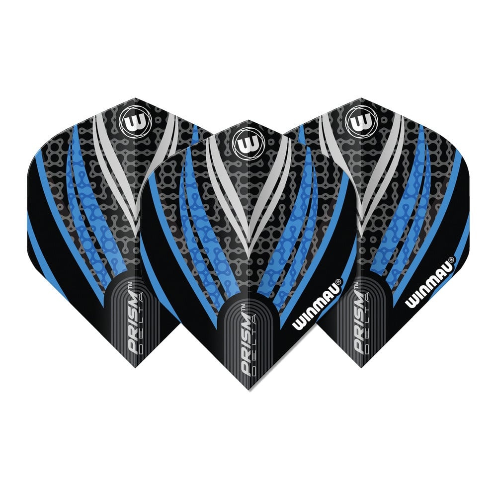 Letky Winmau Prism Delta Black White Blue - Dartshopper.cz