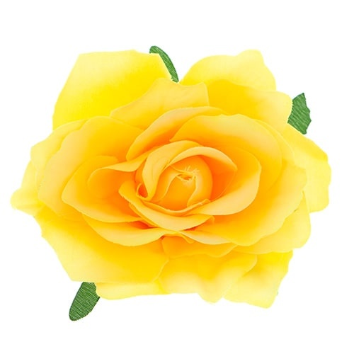 Haarbloem roos L kleur geel - Goudhaartje