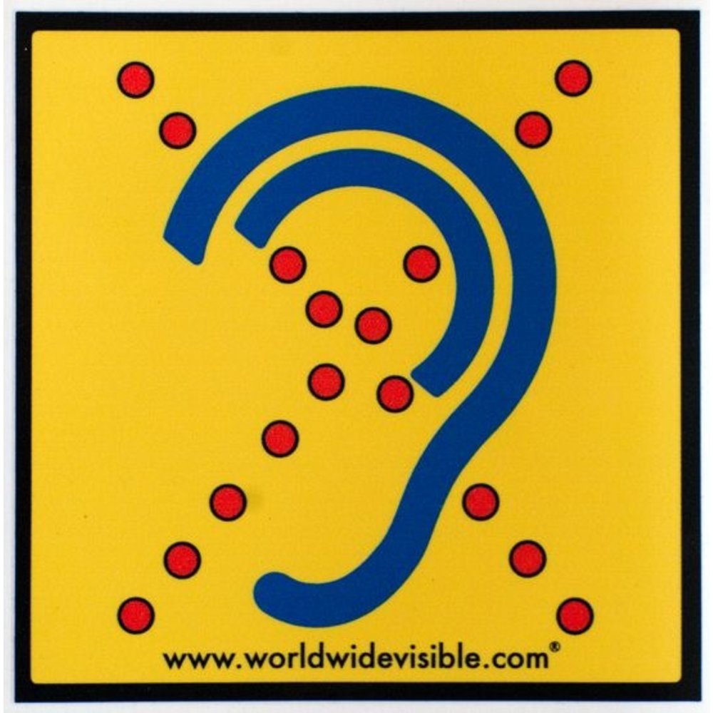 Limited Hearing safety sticker 120x120 mm - AllesVoorOren