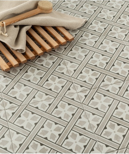 Fleur Grey Tile - Luxury Tiles