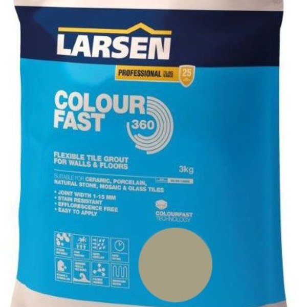 Colour Fast 360 Flexible Wall & Floor Grout Limestone 3kg - Larsen ...