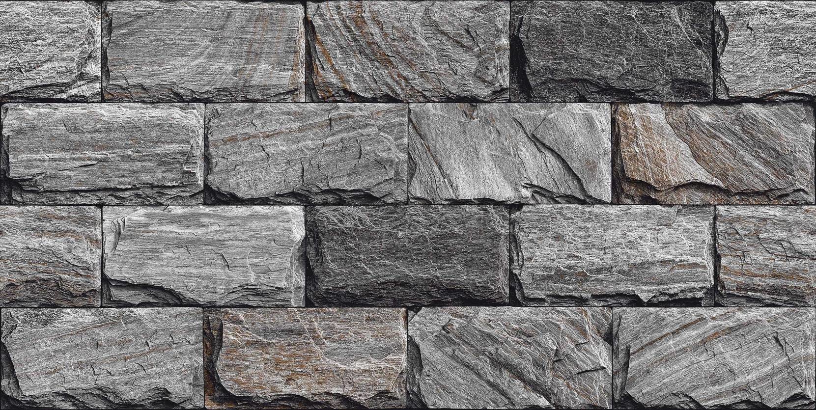 Rustic Grey Brick Stone Split Face Wall Tile 300x600mm - Luxury Tiles