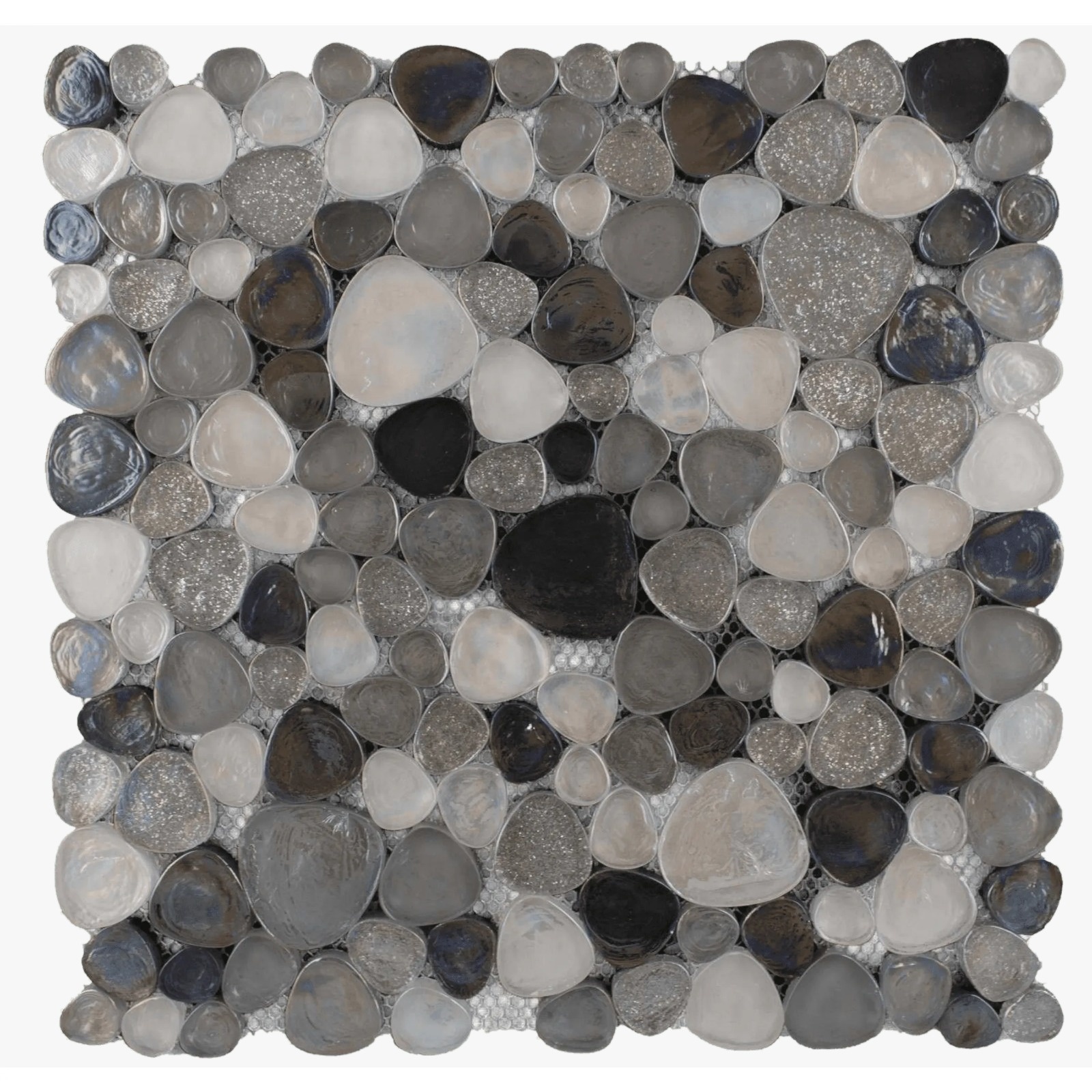 Riverbed Pebble Glass Mosaic Tile 300x300mm - Luxury Tiles