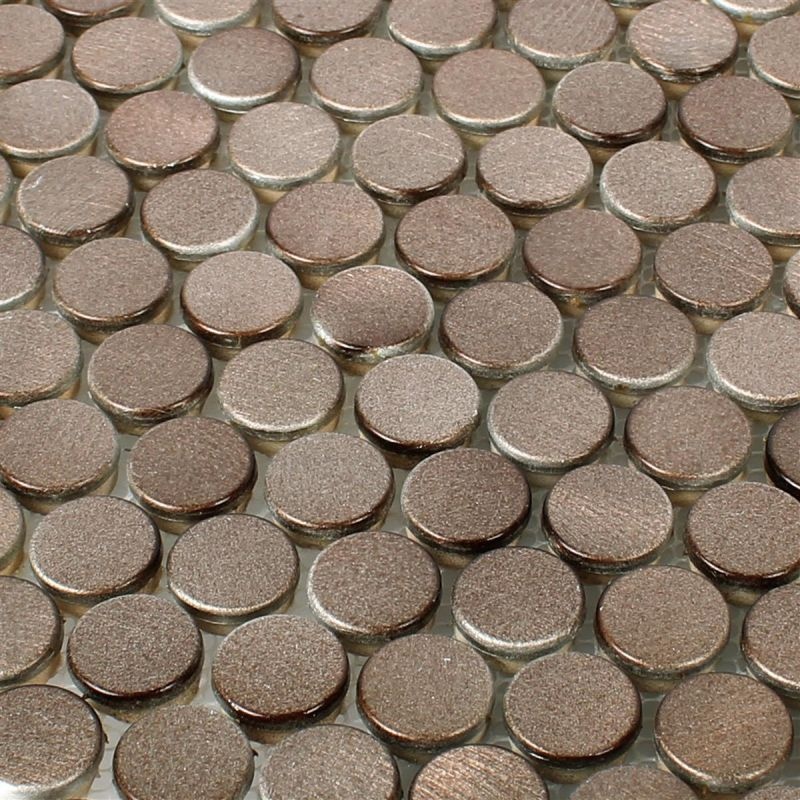 Mosaic Tiles Aluminium Metal Phantom Button Bronze - Luxury Tiles