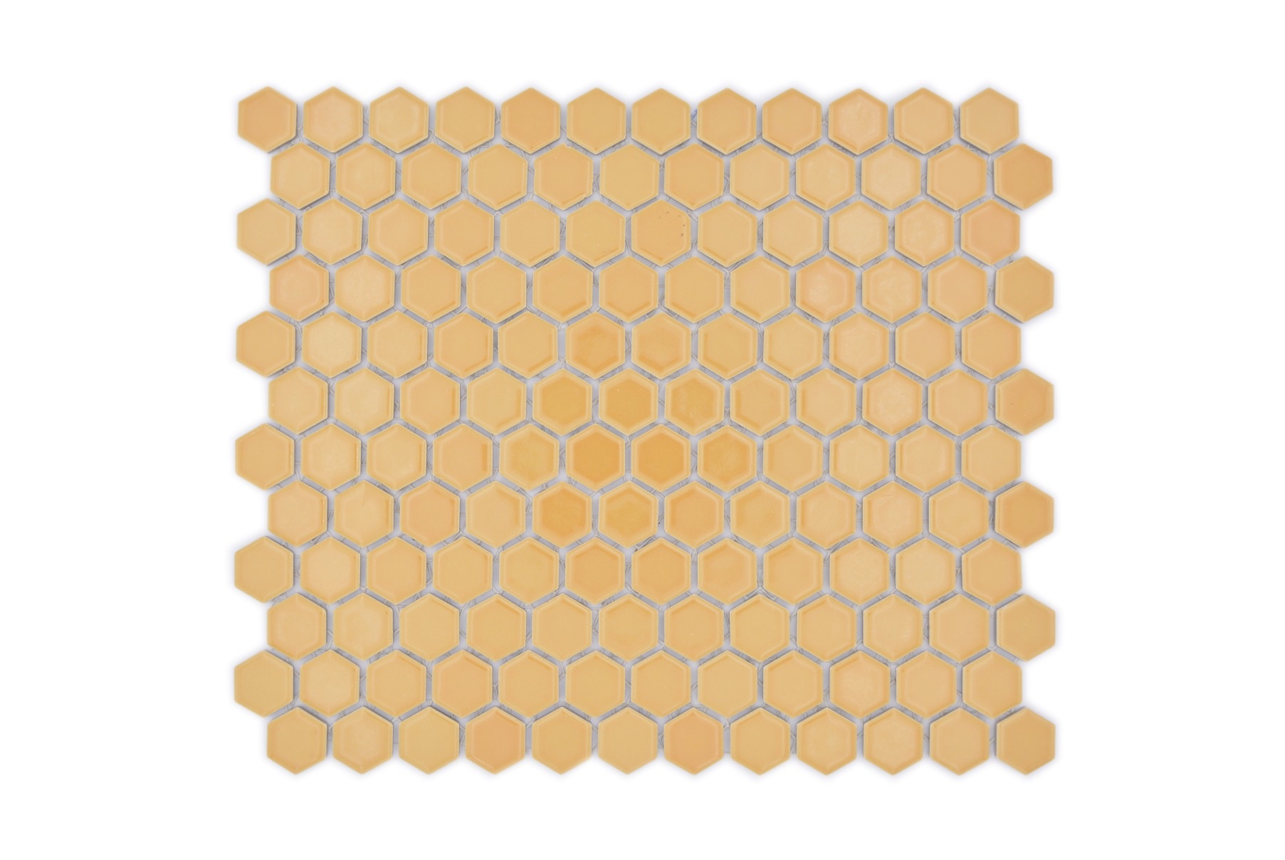 Yellow Mustard Gloss Hexagon Mosaic Tile - Luxury Tiles