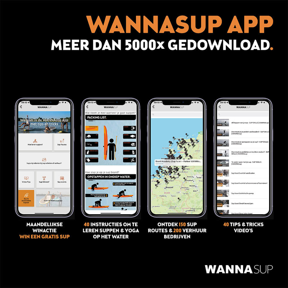 Sup app van WANNAsup | Gratis app voor sup fans