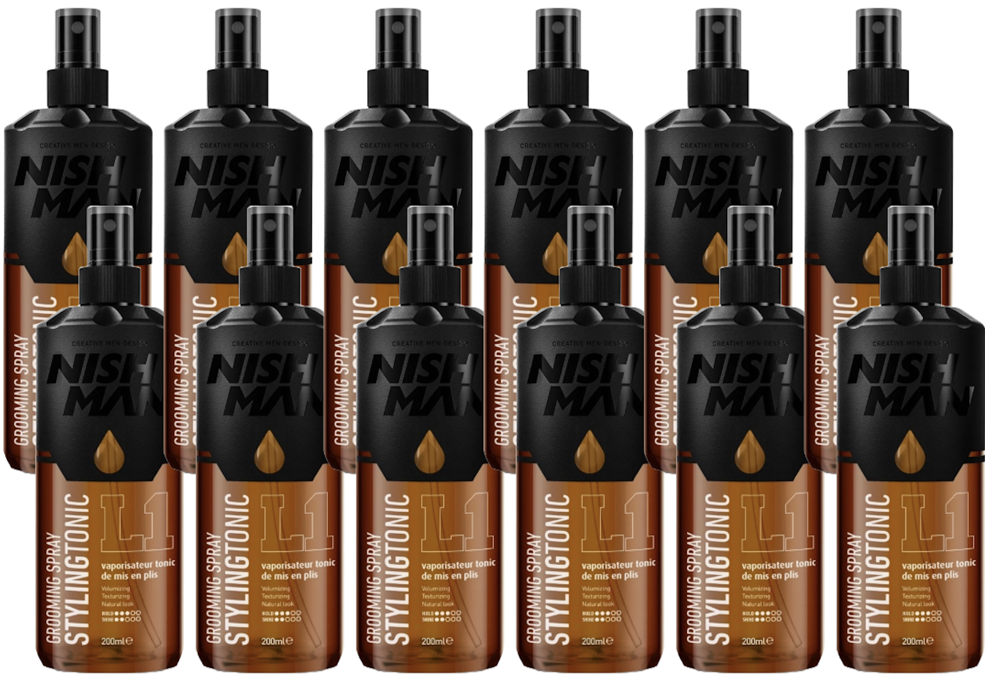 Nish Man Grooming Spray Styling Tonic 200ml - 12 STUKS nu kopen ...