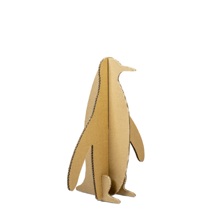 Cardboard 3D Penguin | 15 fun animals made of cardboard - KarTent webshop