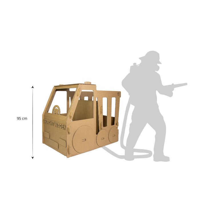 Cardboard Fire Truck | Big Fire Truck Toy - KarTent webshop