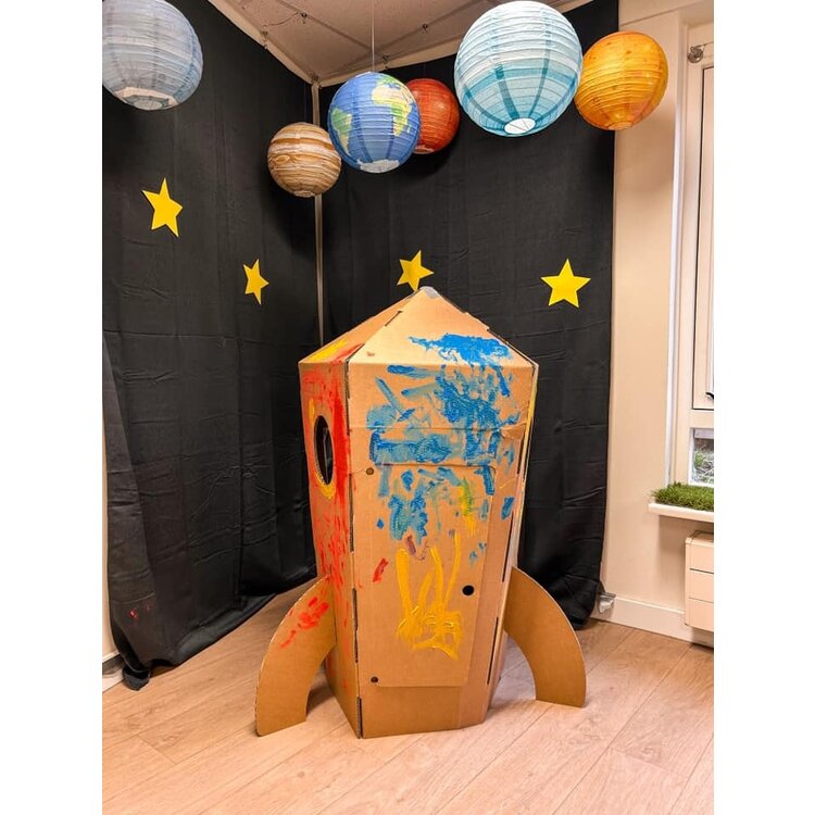 Footprint Rocket Ship Craft Handprint Rocket Keepsake You Rock Gift