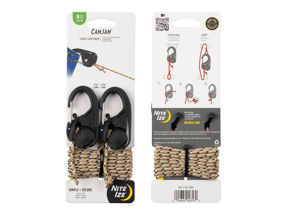 Nite ize Spanhaak 2-pack Zwart Met Tan Koord - Wilderness-Cooking.nl ...