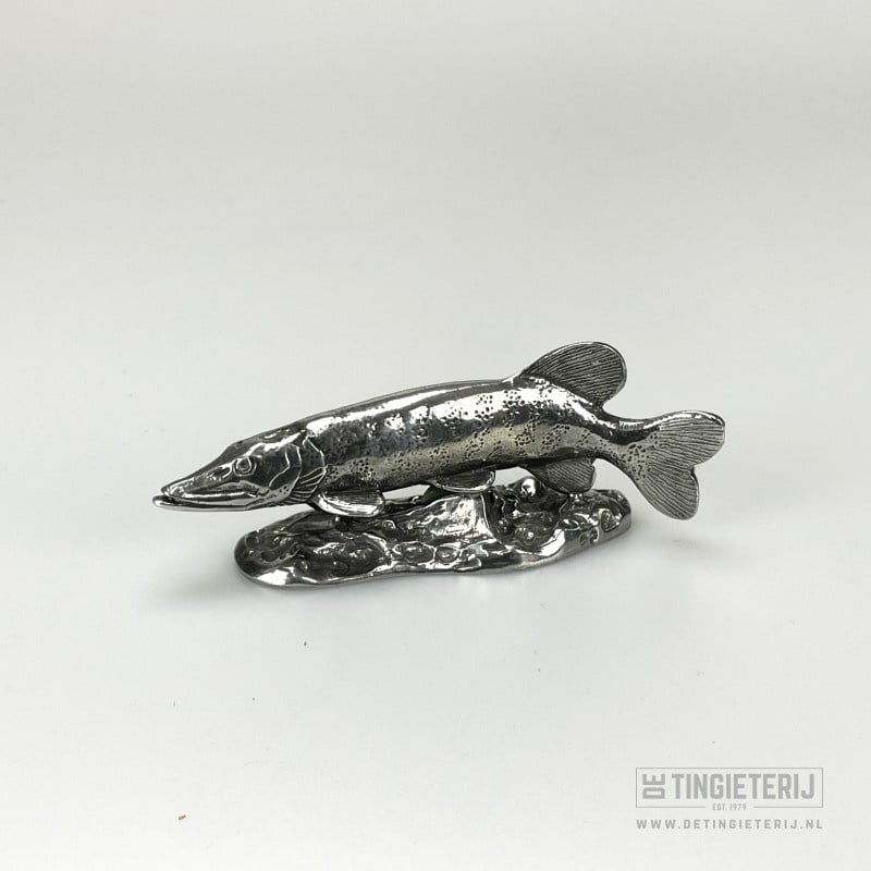 Snoek(tin) - Miniatuur - Vis - Trofee - luxe geschenk - De Tingieterij