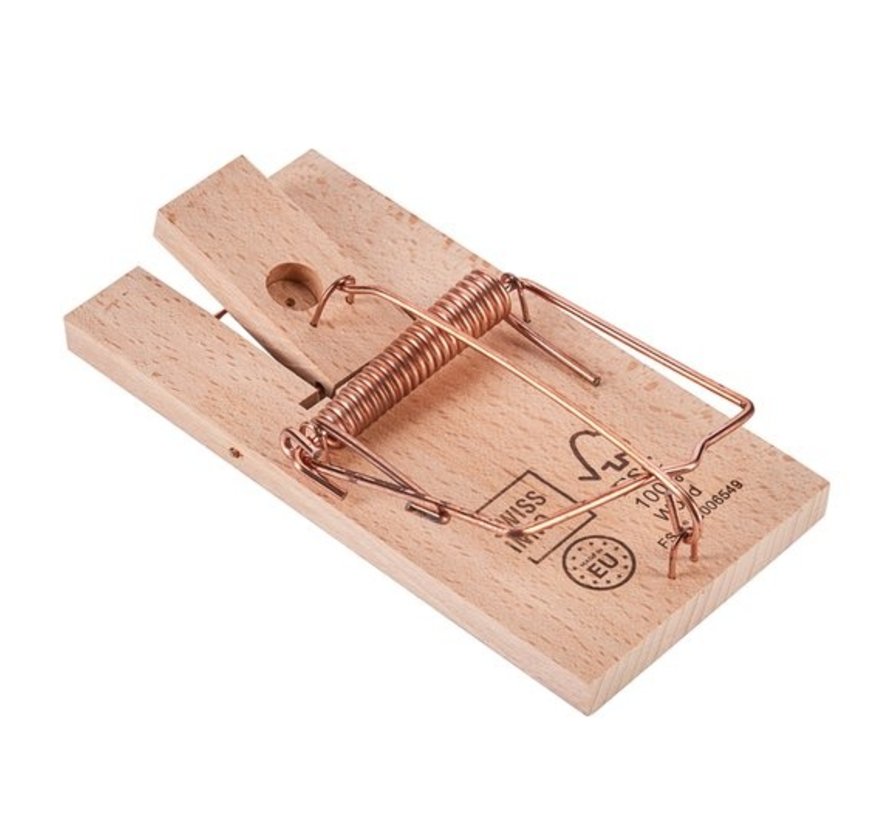 Klassieken muizenval kopen? Hout 2 stuks - Tuinartikelen.nu